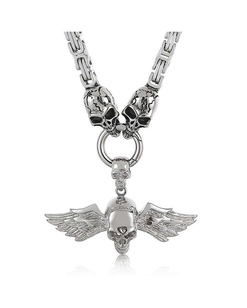 Collier en métal Neck Skull 70cm pas cher - La Boutique du Hard